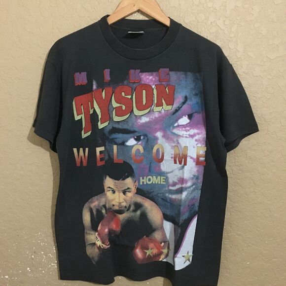 Tultex | Shirts | Mike Tyson Iron Welcome Home Black Tshirt Large Faded Tultex | Poshmark